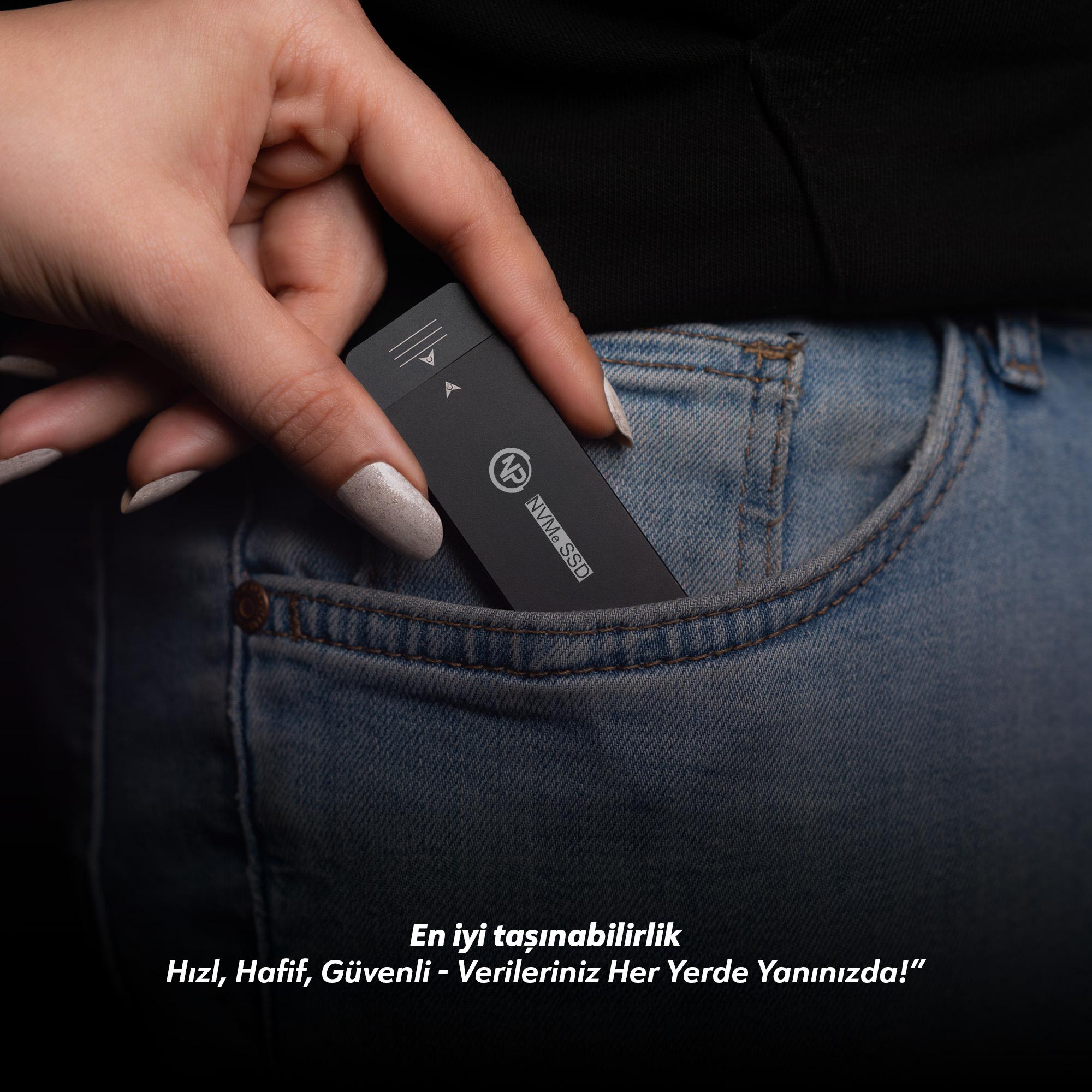 NPO DK01 NVMe M.2 1000/900Mb/s 4TB USB-A/Type-C Kablosuz Taşınabilir Harici SSD - idefix